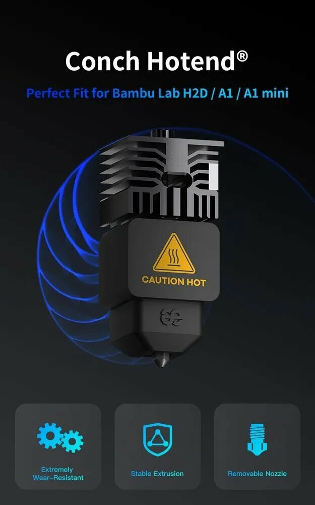 Phaetus Conk Hotend для Bomb A1/A1mini H2D