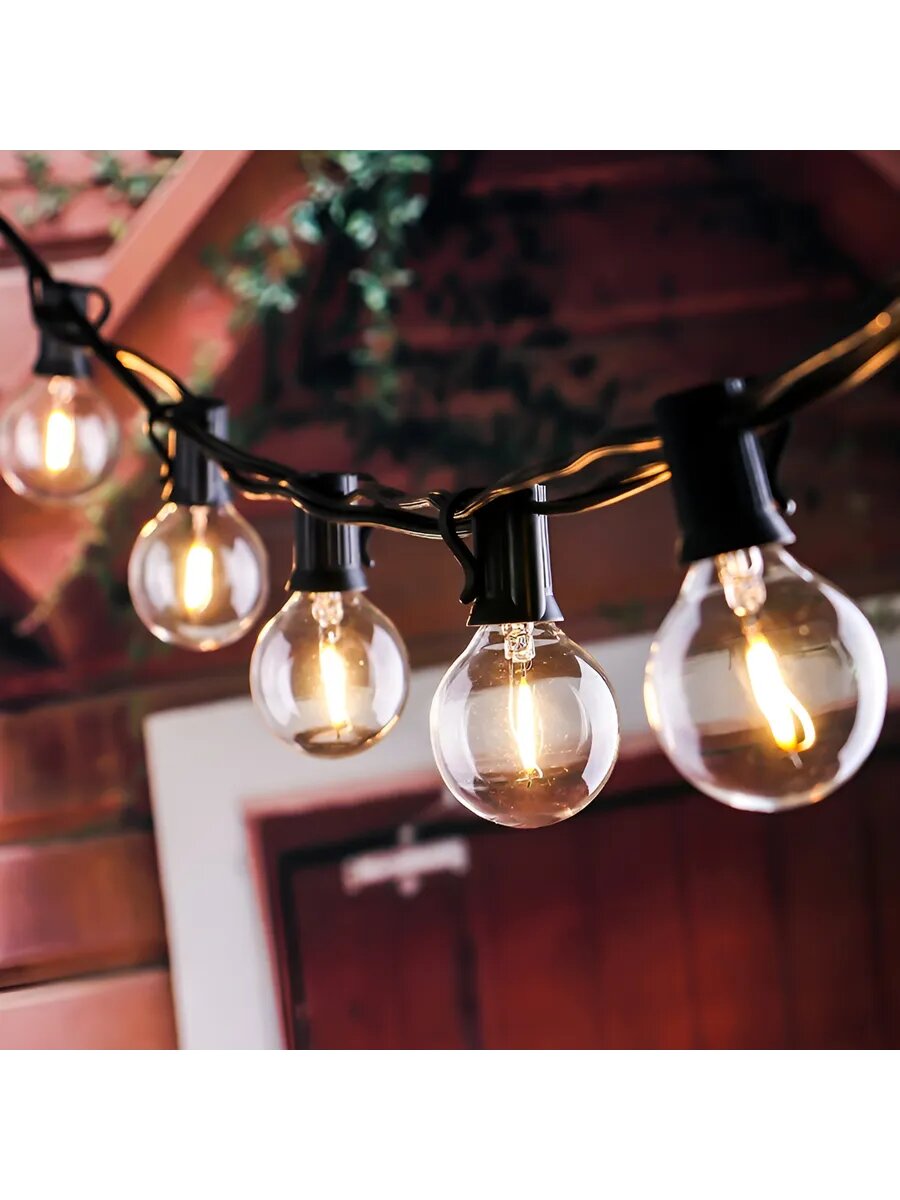 Гирлянда "Газовый фонарь", 5м, 10 LED ламп, 3W, теплый белый свет