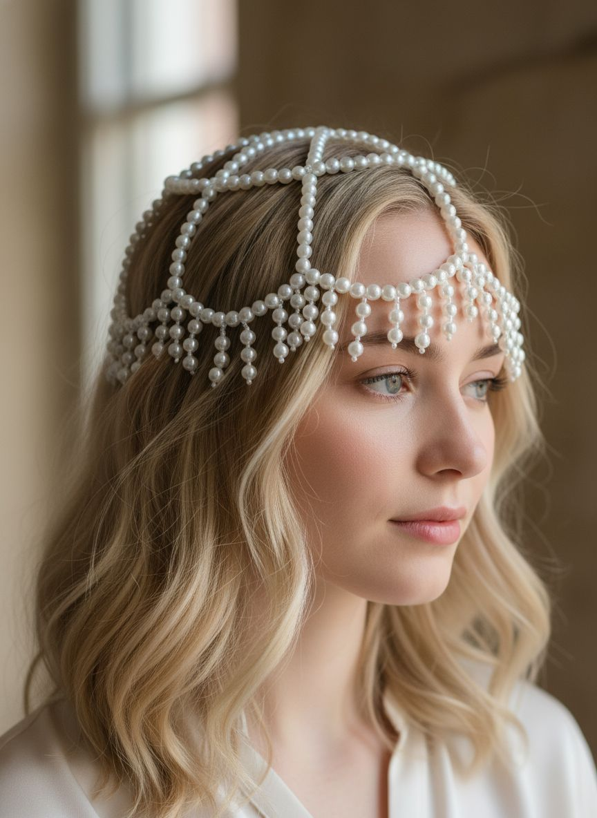 Украшение для причёски cosha_brand Жемчужная фата