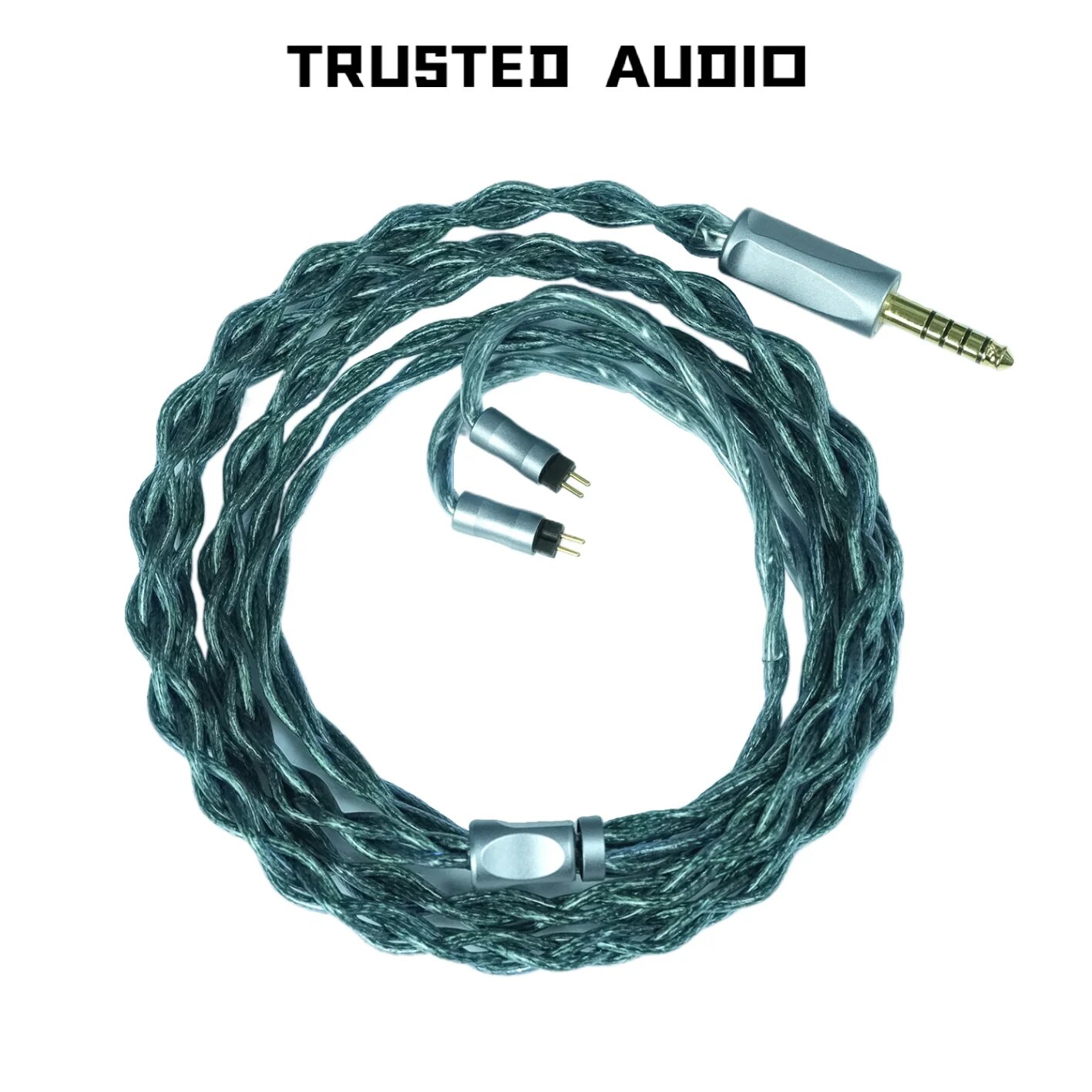 Аудиокабель S1 3.5/4.4 мм для наушников, 2pin, черный