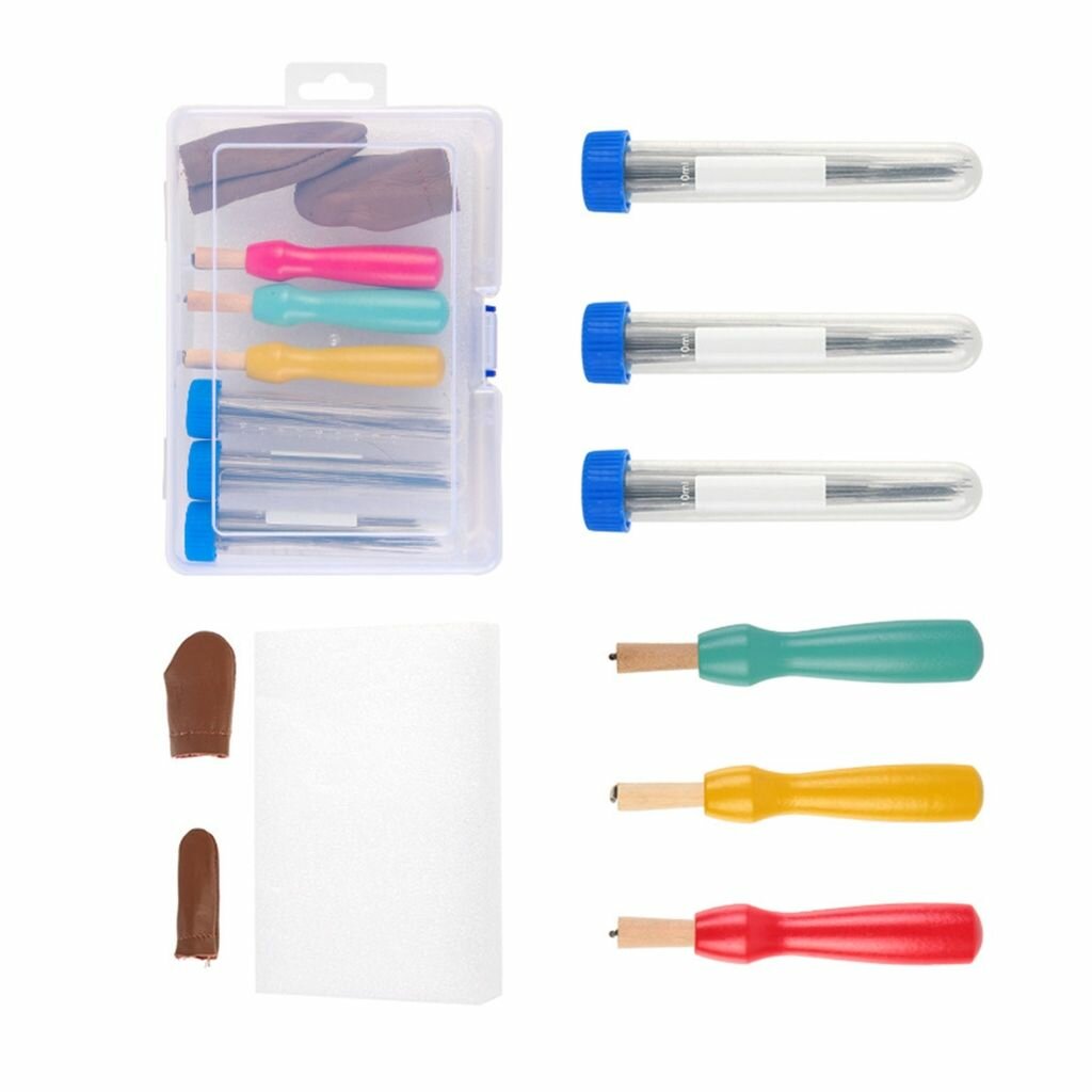 Набор игл для валяния с ручкой валяния, поделки из шерсти своими руками начинающих