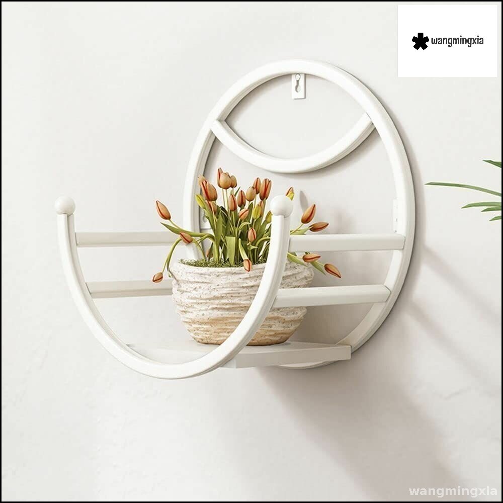 Эксклюзивная полка для цветов из кованого железа без сверления предназначена для украшения балкона или гостиной,