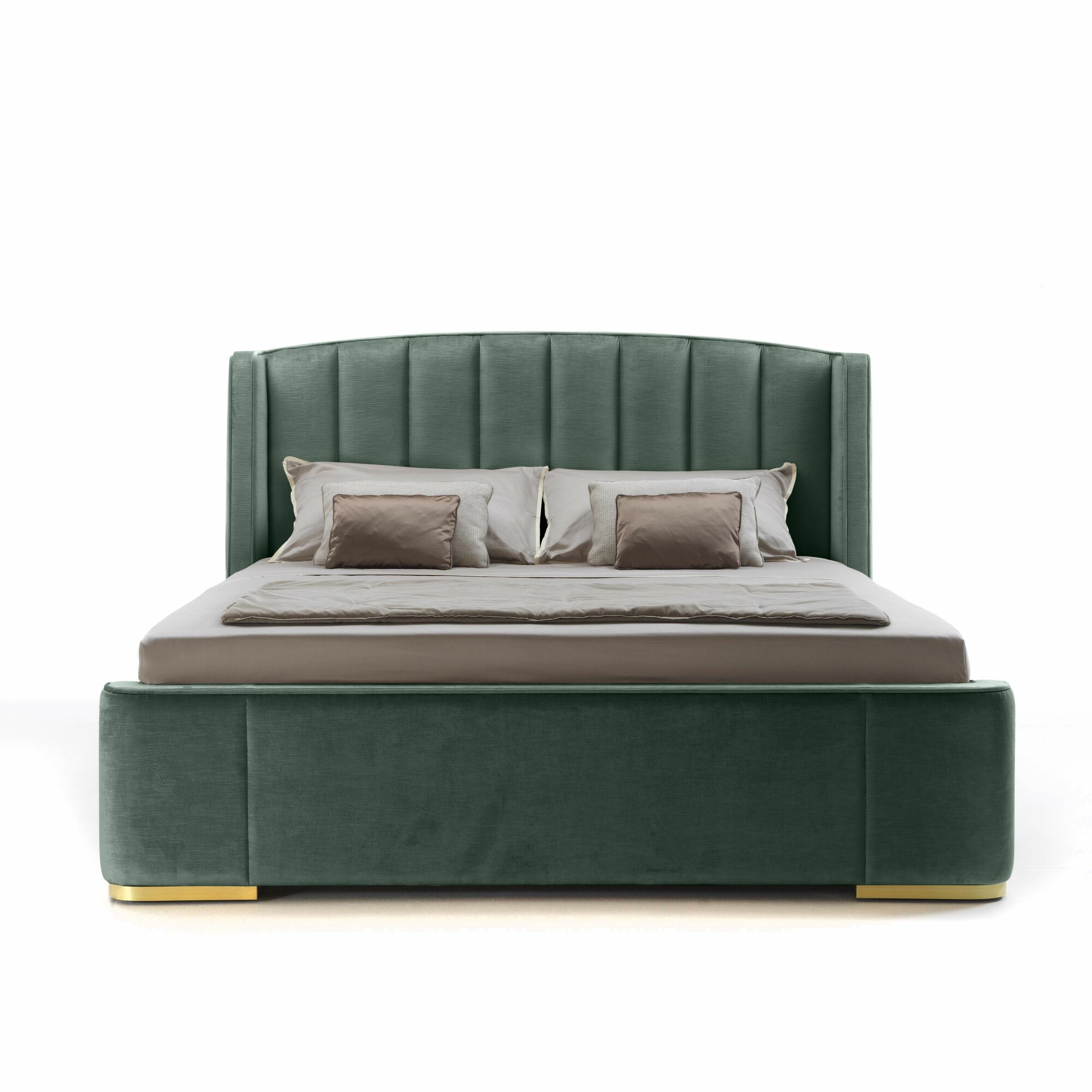 Двуспальная кровать Madison 200х200, с подъемным механизмом и ящиком для белья, бирюзовый