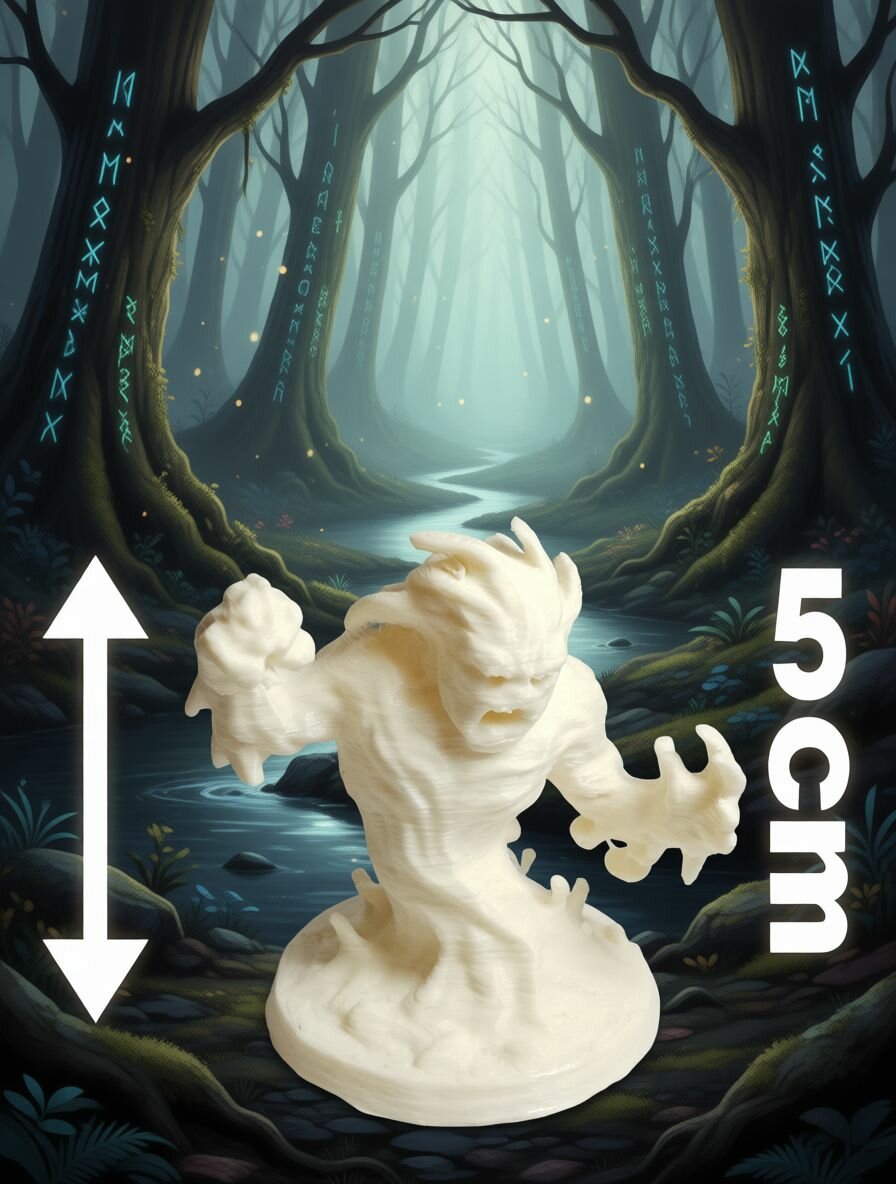 Миниатюра dnd "Бурлящий Элементаль Воды" цвет бежевый, высота 5 см, кол-во 1 шт. для настольных игр, днд фигурки Настольные игры фэнтези