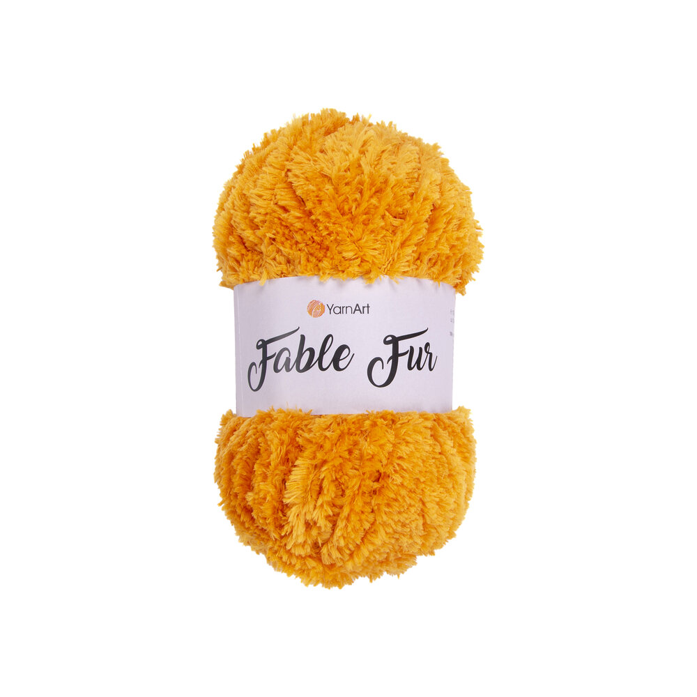 Пряжа для вязания YarnArt Fable Fur 985 желток 100 гр/100 м 100% микрополиэстер