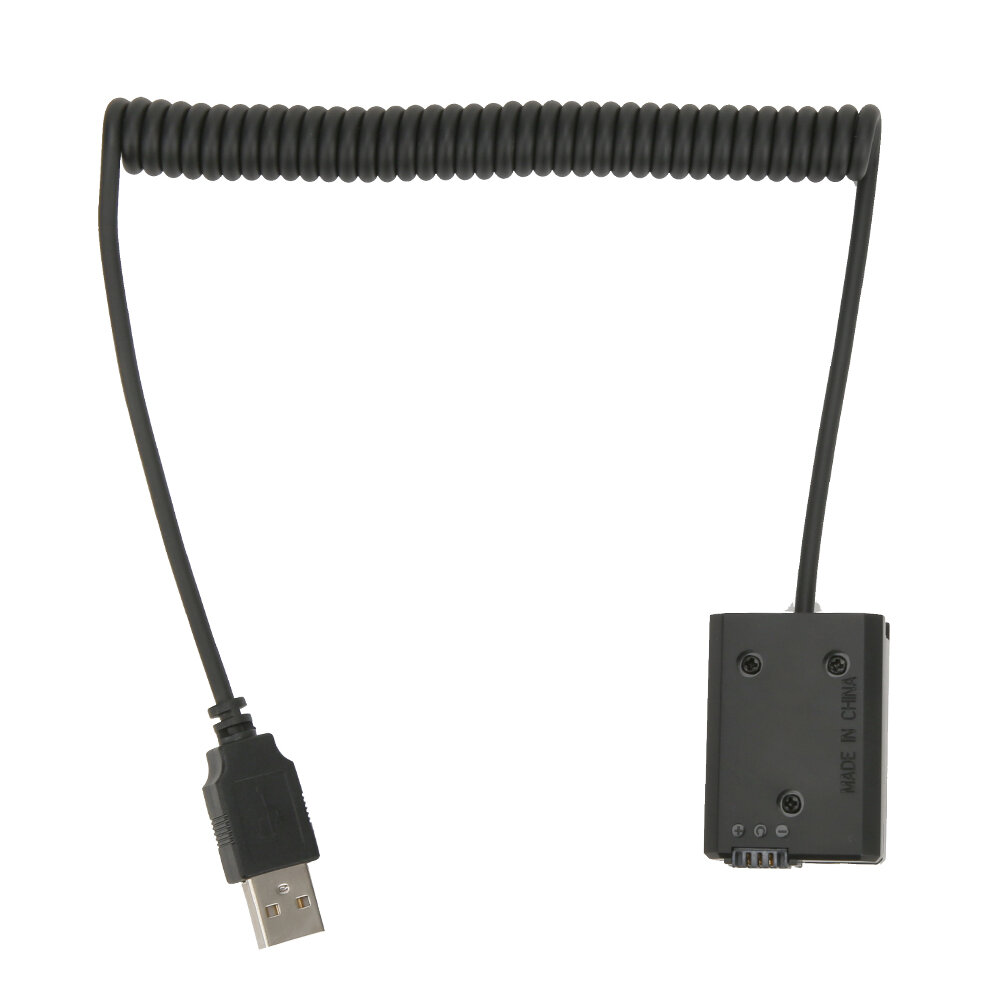 FW50 Black Plastic Full Decoder 2A USB -порт фиктивная батарея с пружинным проводом для цифровой камеры Sony