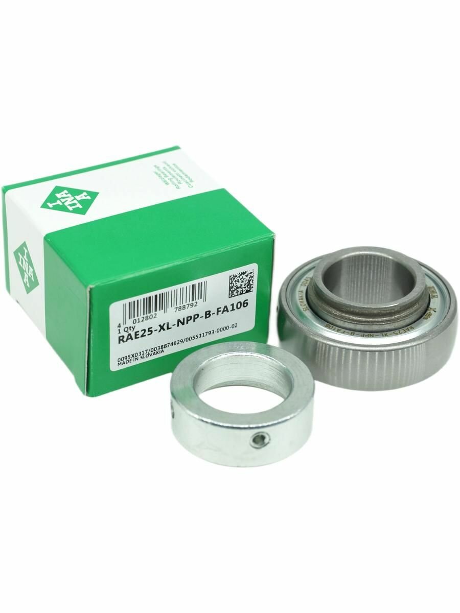 Подшипник корпусной RAE25-XL-NPP-B-FA106 INA (X-life), 25х52х31 мм, с эксцентриковым кольцом
