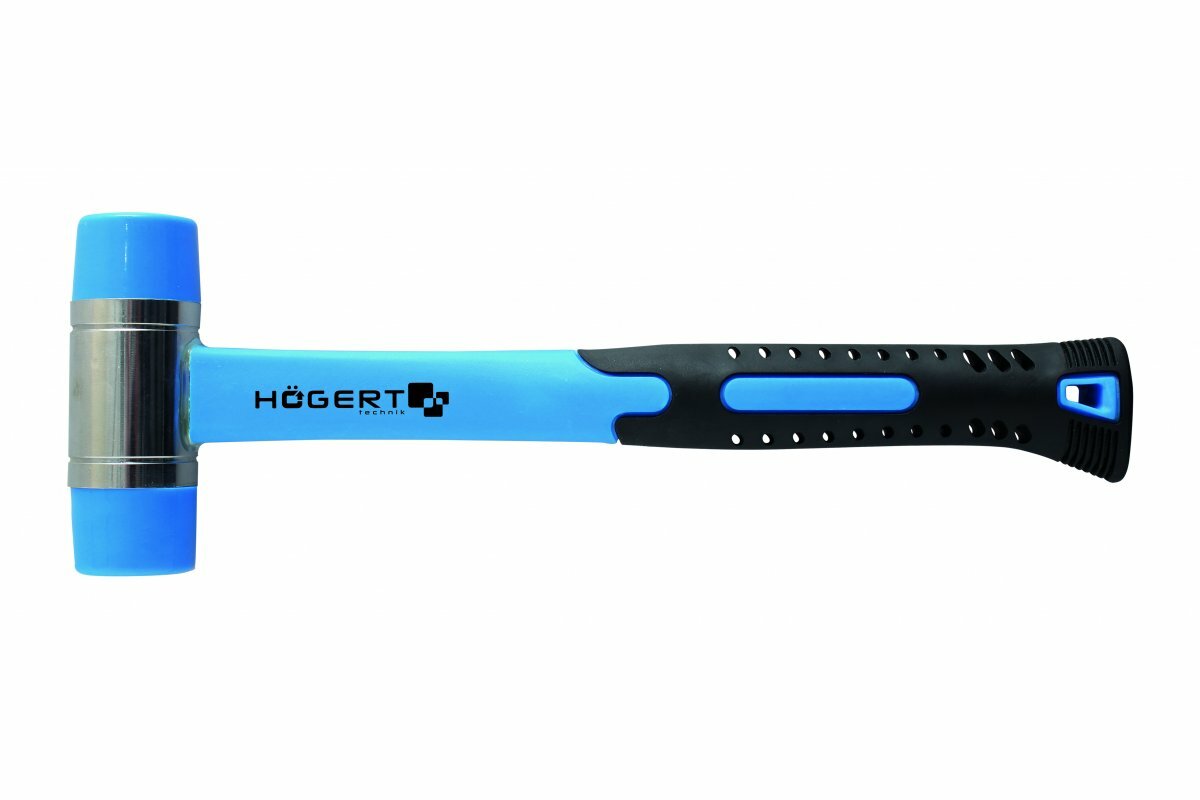 HOEGERT TECHNIK Молоток рихтовочный 600 г, с рукояткой из стекловолокна HT3B048