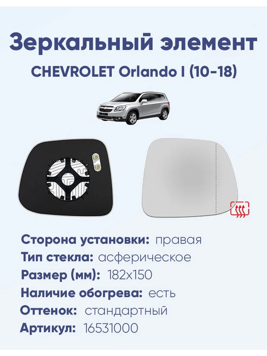 Зеркало CHEVROLET Orlando I (10-18) 16531000