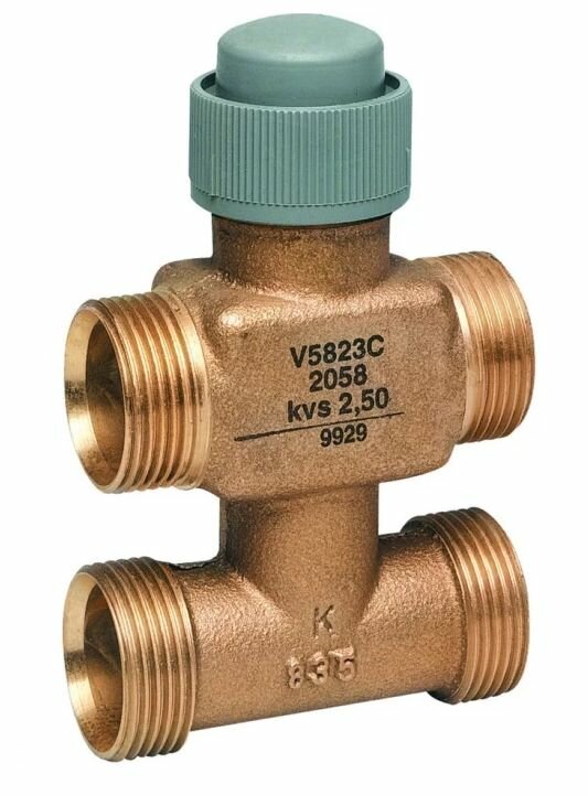 V5823C2033 Клапан 3-x ход, PN16, 2.120С, конич резьба, б/п, DN15, Kvs1