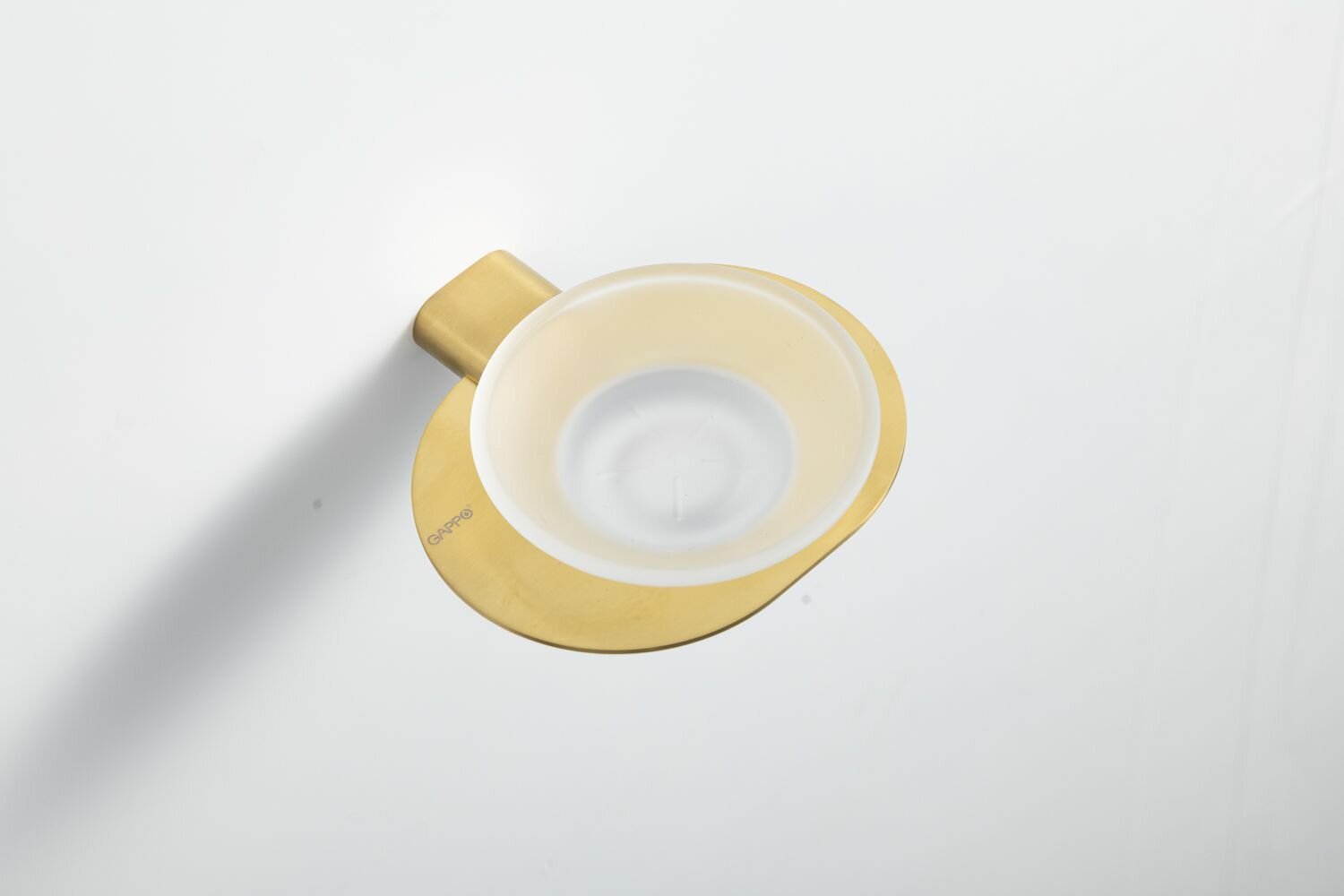 Мыльница стеклянная Gappo G3TE09NR02YS-3HM, золотой сатин