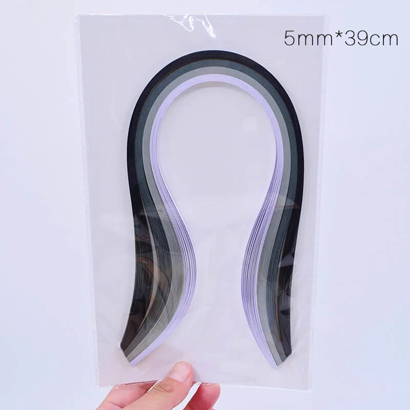 Цветная бумага для квиллинга NUBECOM, 100 листов Черный, 5mm