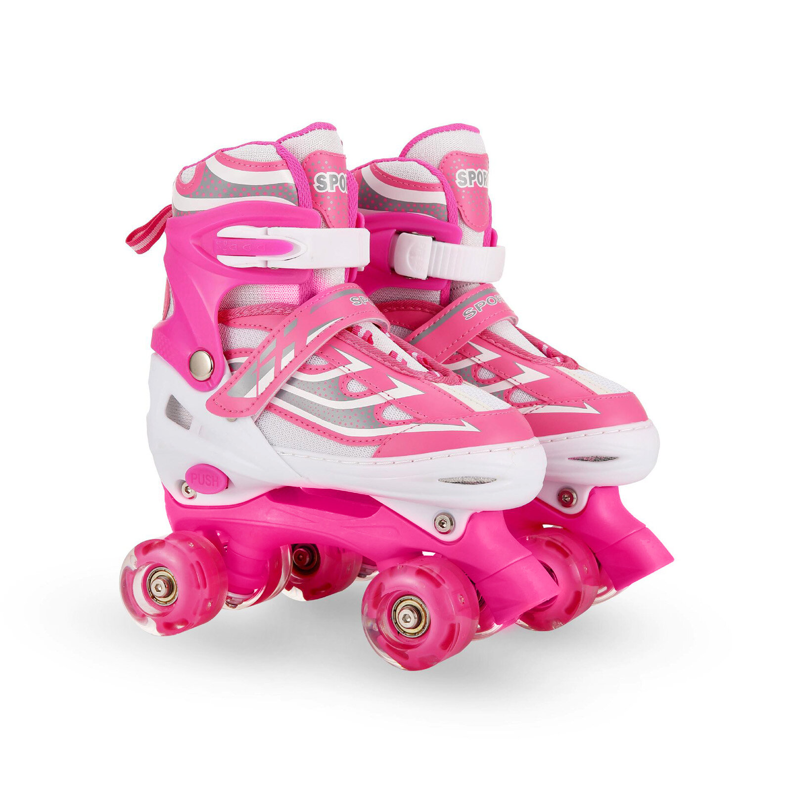 Light Up Roller Skates for Kids Perfect Girls Ages 5-8 Ideal Rollerblades 6-12 Adjustable Size Rollerskates Toddlers Shoe