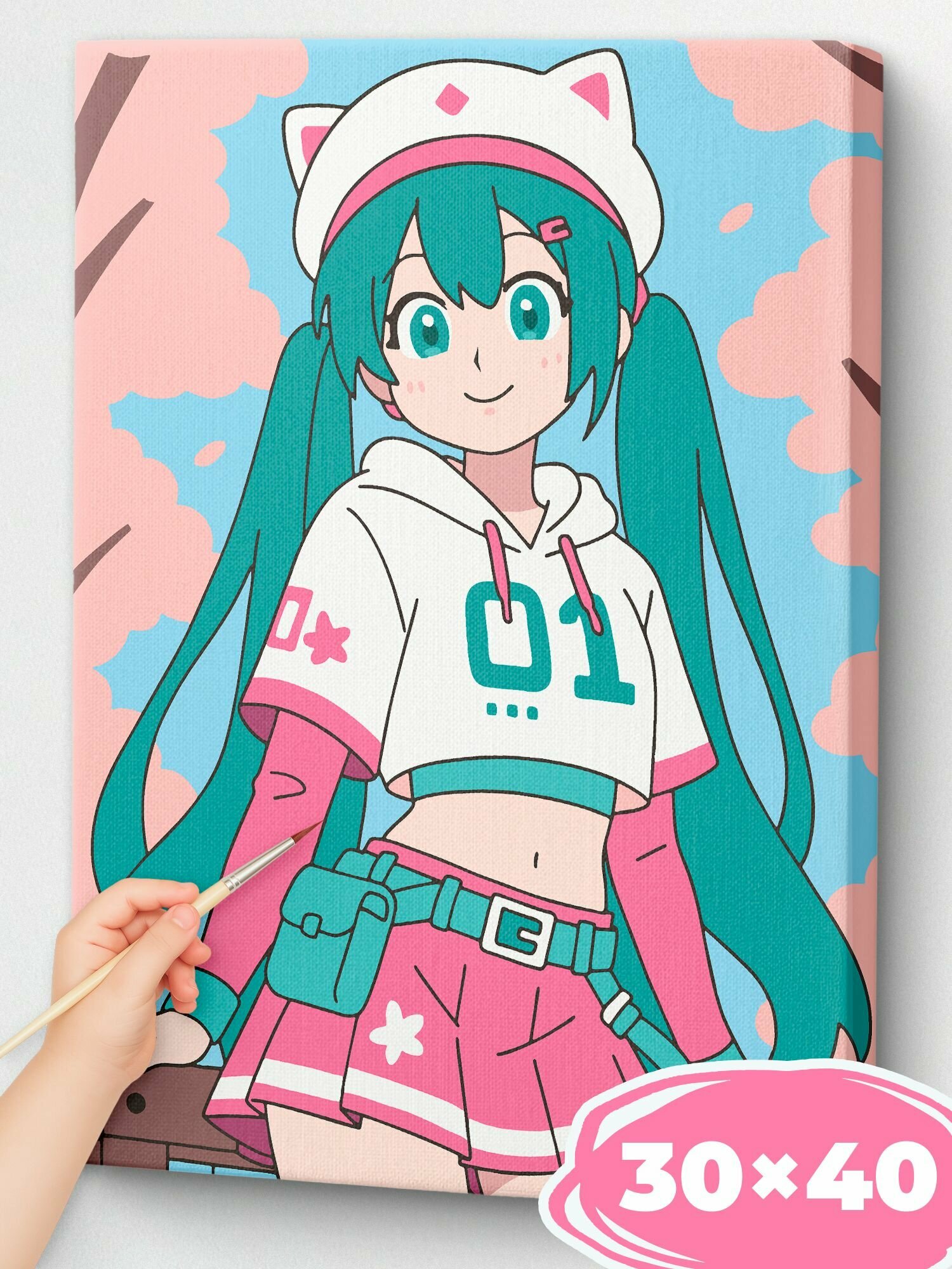 Картина по номерам Мику Хацунэ аниме