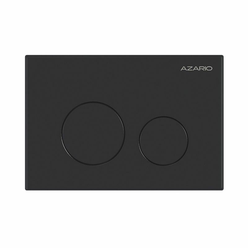 Кнопка смыва AZARIO механическая, двойной смыв, круглые кнопки, чёрный матовый (AZ-ИУ00012)