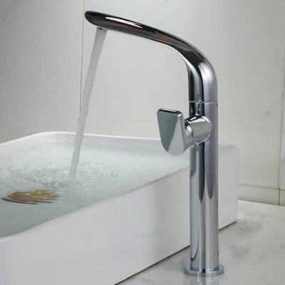Кран для раковины Tuqiu Brushed Gold Basin Faucet из латунья Смесительный кран для ванной комнаты Золотой кран для раковины Одно ручку Кран для умывальника горячей и холодной воды