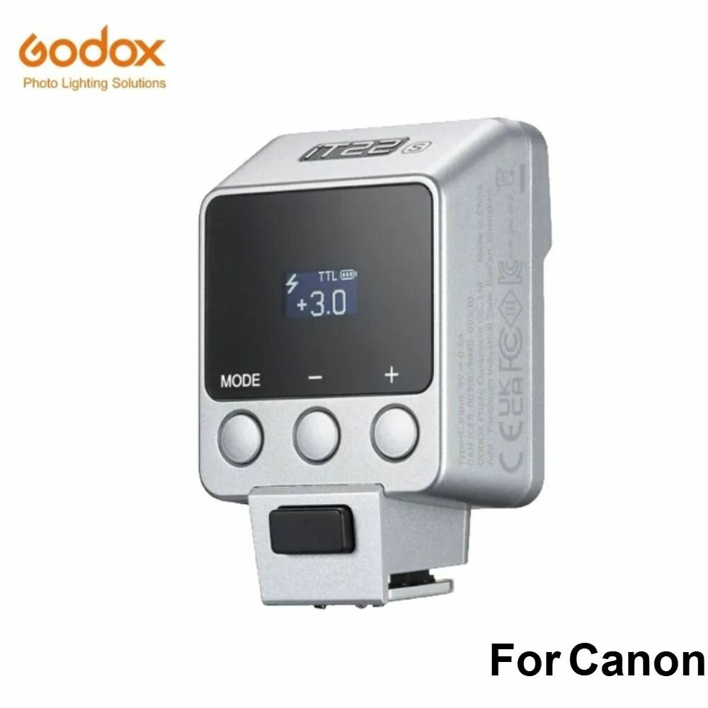Godox iT22 TTL Автоматическая вспышка Легкая портативная с магнитными аксессуарами Рассеиватель с камерой Canon