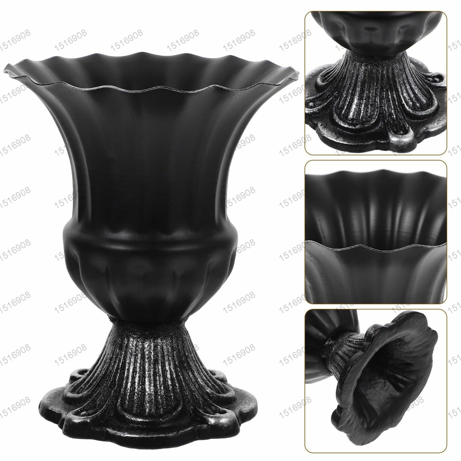 Винтажный Металлический Вазон Для Цветов С Устойчивым Основанием 15.50X12.50X10.00Cm