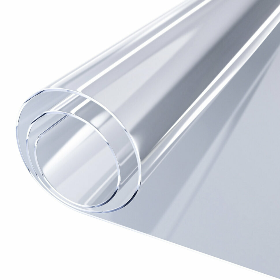 Коврик-подкладка, скатерть ПВХ прозрачная, гибкое/мягкое стекло, 100х60 см, 0,5 мм, DASWERK (дасверк), 607874, 607874