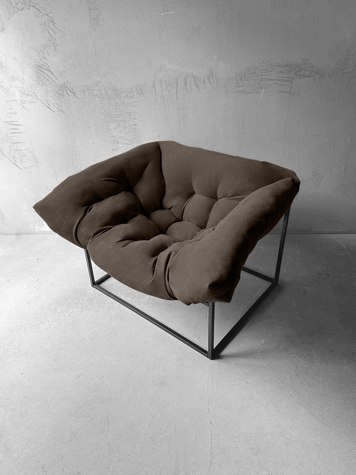 Кресло для отдыха Буффон велюр коричневый