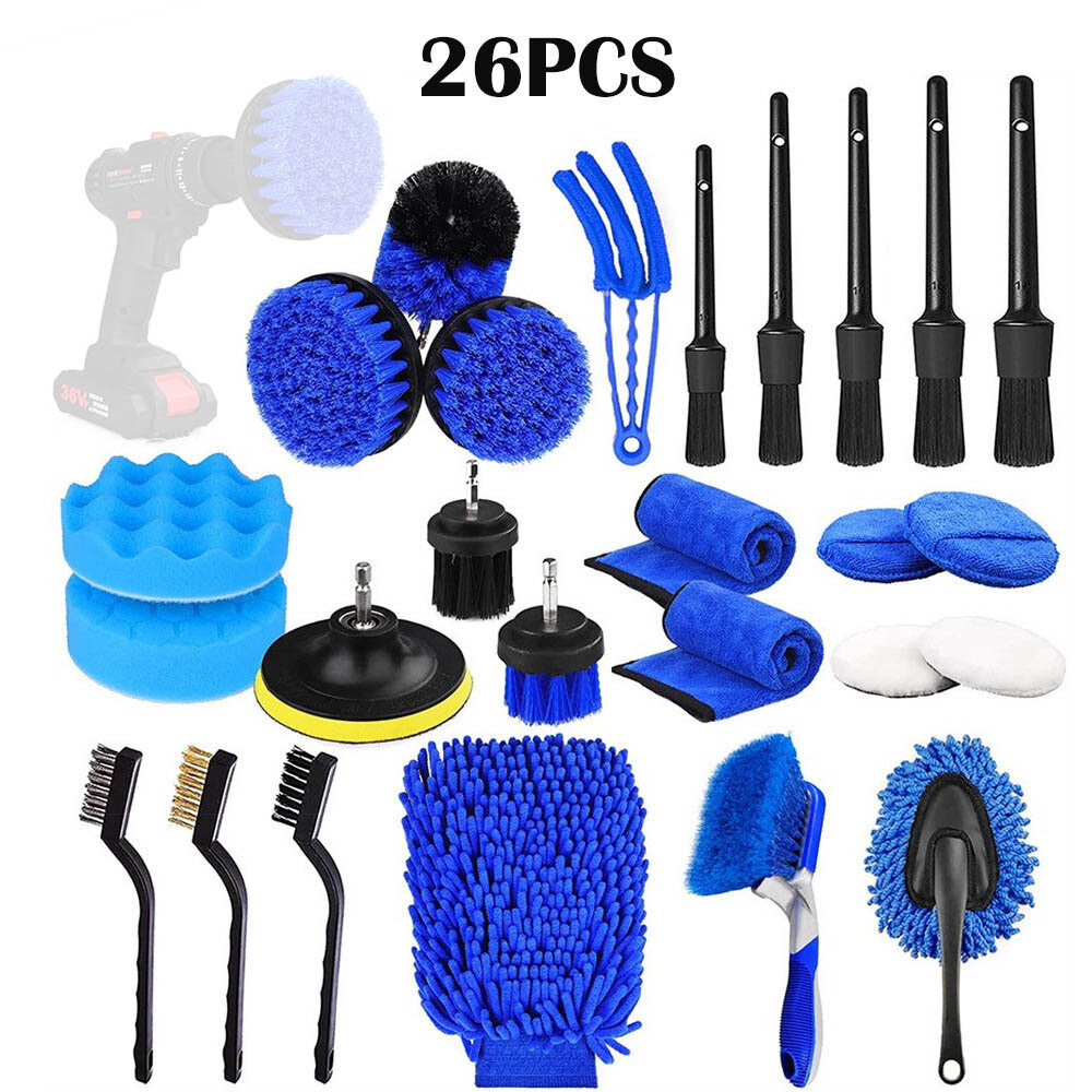 Набор 24 предмета для детейлинга ухода за машиной, полировки кузова, мойки автомобиля, уборки салона