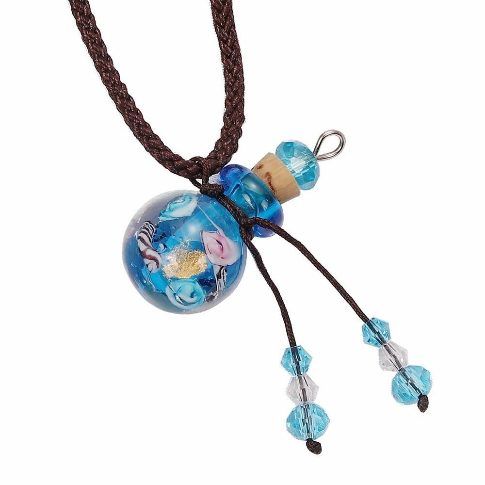 Аромакулон для эфирных масел на шею, кулон на цепочке/Бутылки с духами и эфирным маслом