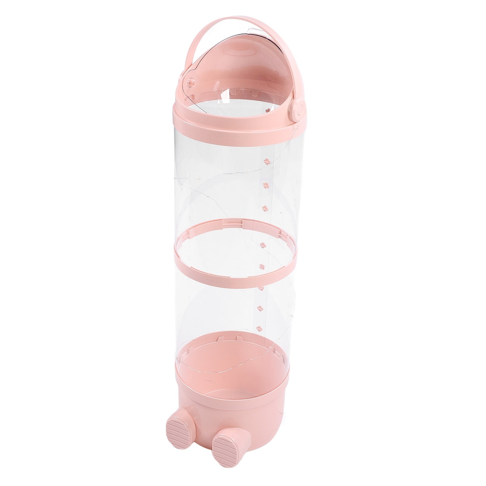 97 см туба для хранения мягких игрушек, большая емкость, прозрачный встроенный органайзер для хранения мягких игрушек со светом для спальни, цвет сакура розовый