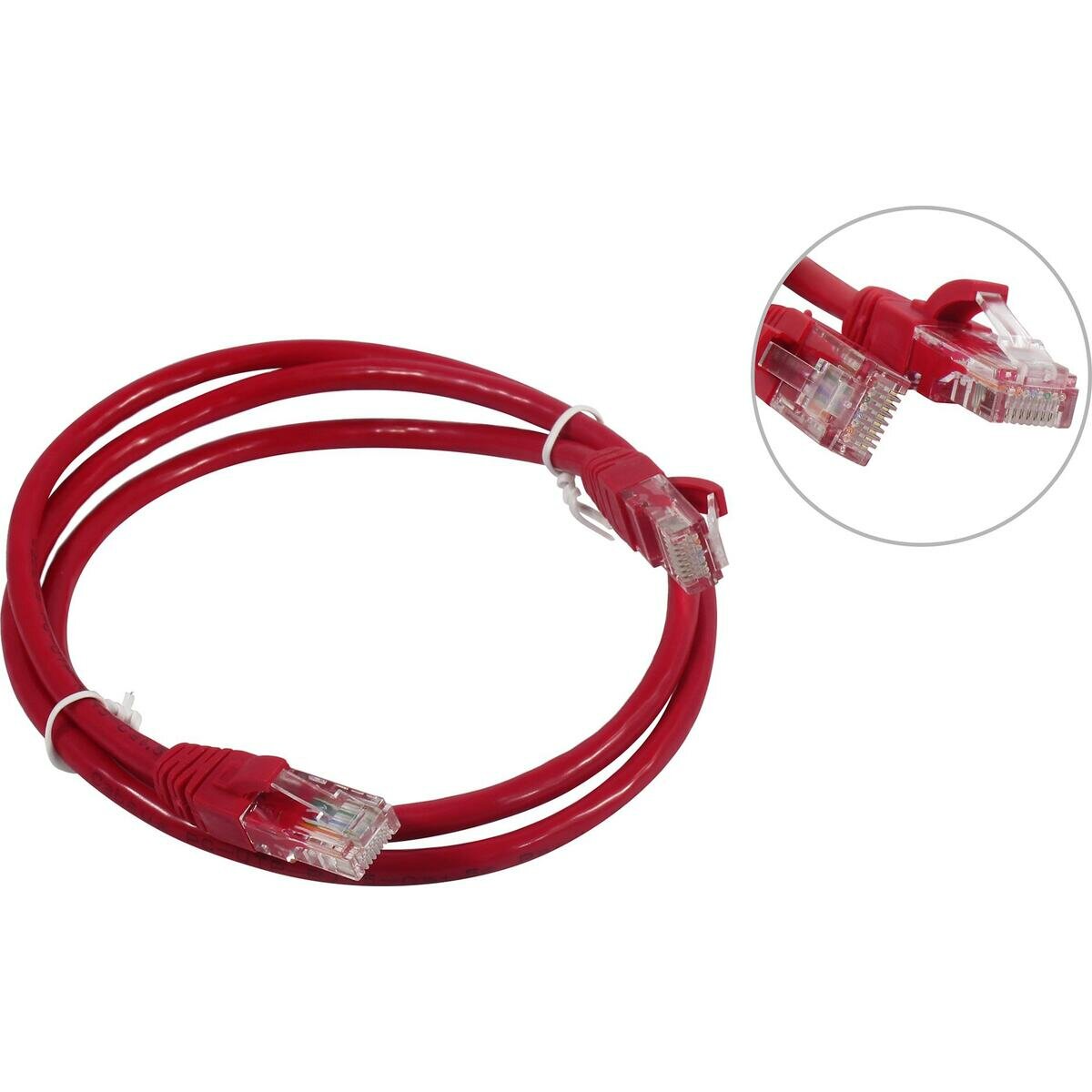 Cabeus Patch Cord UTP кат.5e PVC, 1м, красный <7674c>