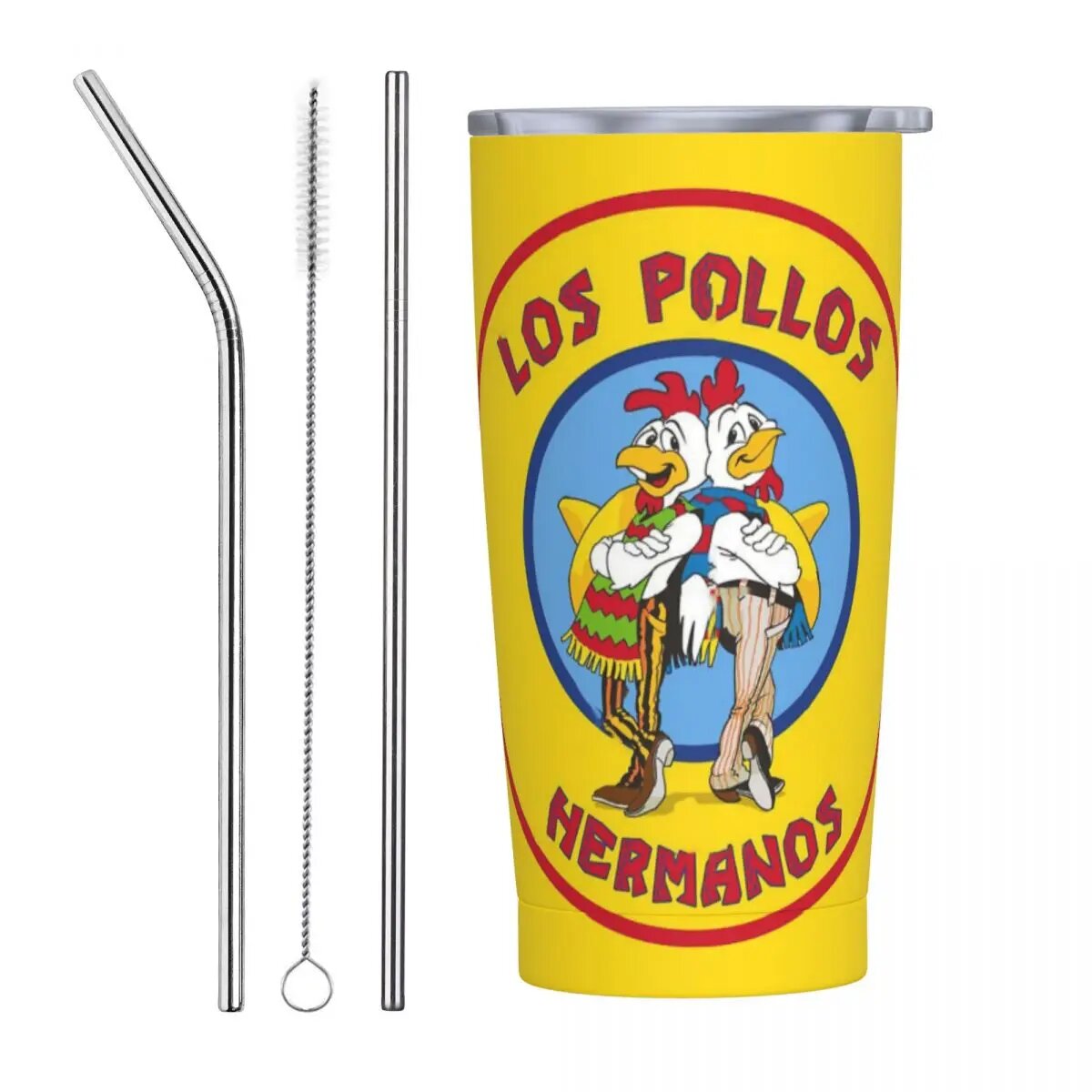 Стакан L-Los Pollos Hermanos из нержавеющей стали желтый As Picture