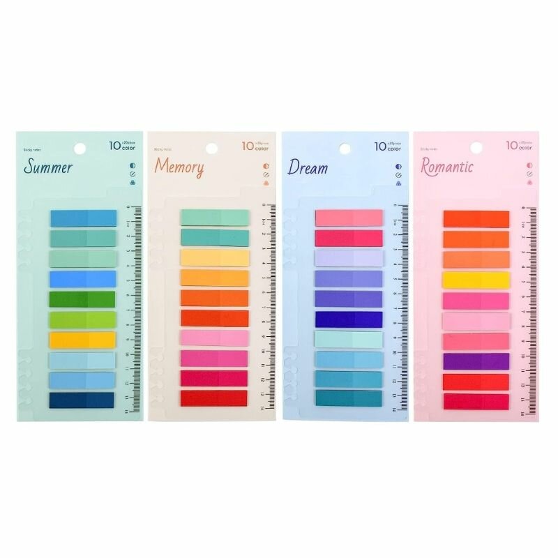 Цветная ультратонкая индексная наклейка Morandi color-полноцветные 4 карточки