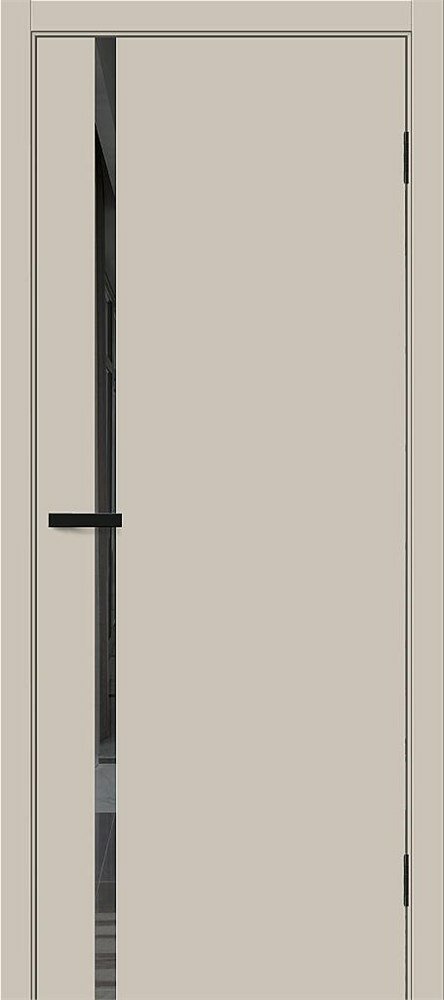 BRAVO Межкомнатная дверь 200*60, Браво-0.40 П, Cream Silk / Mirox Grey , ПЭТ 200*60 Cream Silk