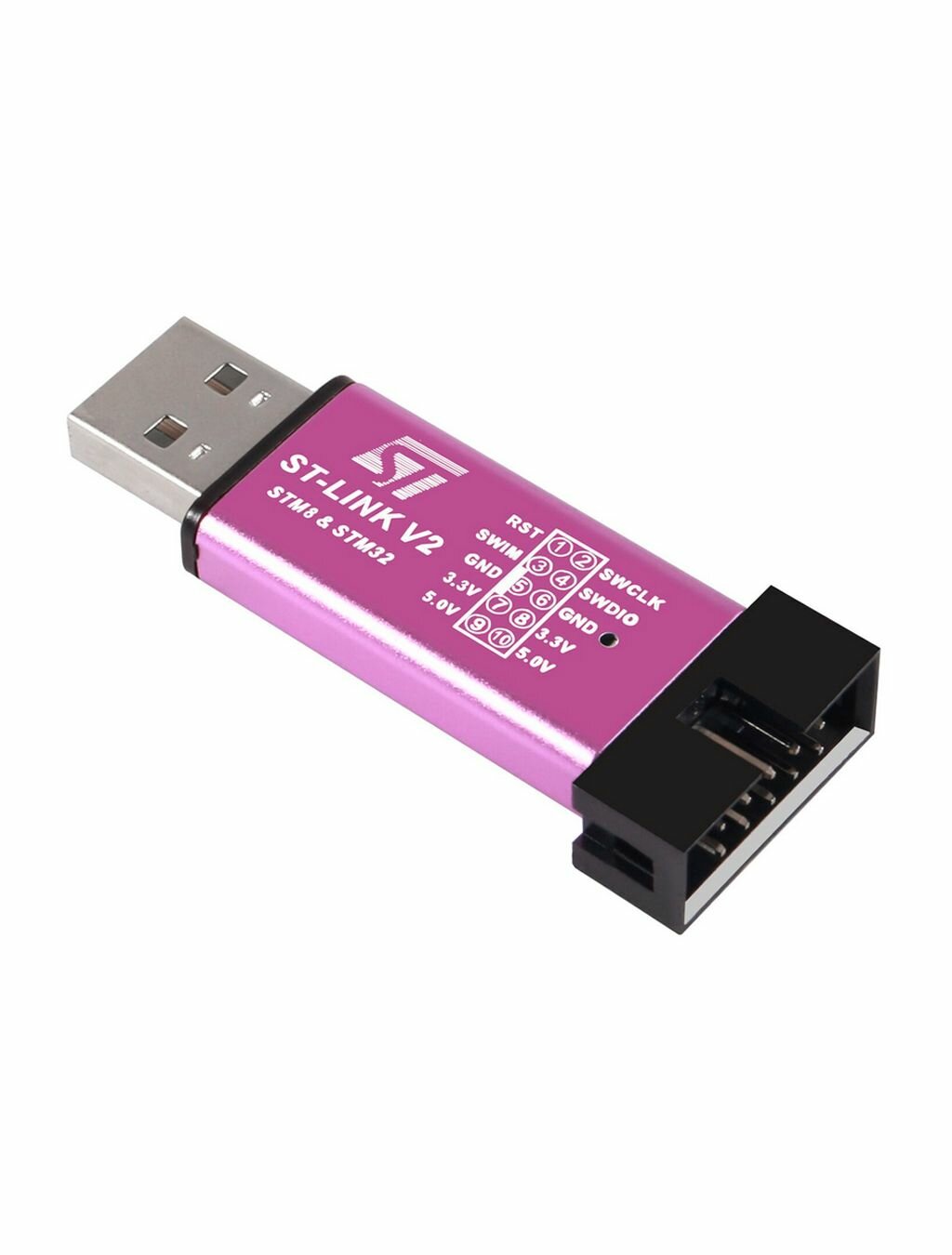 Программатор ST-LINK V2 Mini SWIM/SWD ARM STM8/STM32 — фото 1