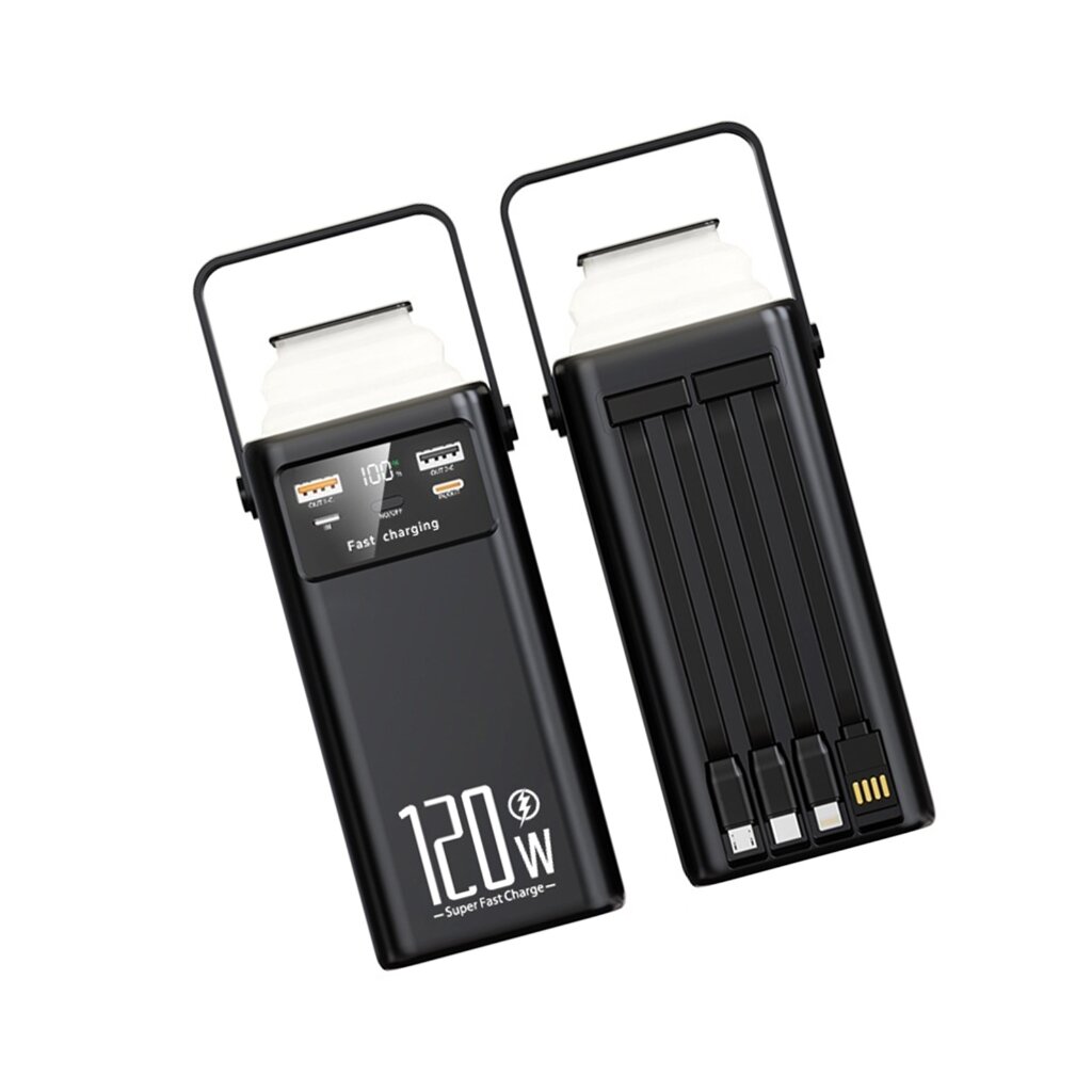 Высокая емкость 120W Супер быстрая зарядка Энергостанция со встроенным кабелем Для экстренного использования в автомобильной электронике Путешествия