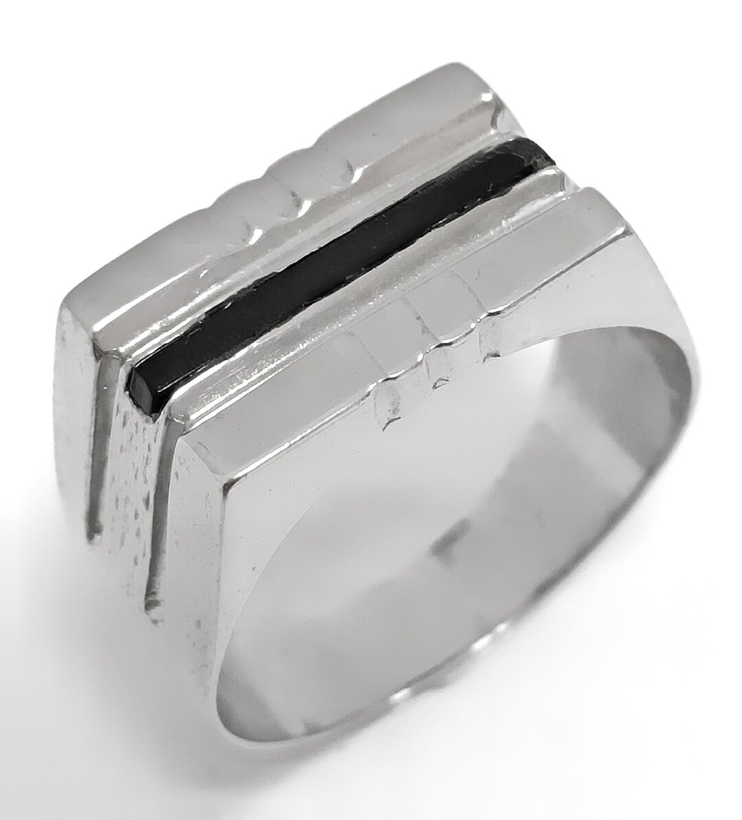 Печатка, серебро, 925 проба, родирование, оникс