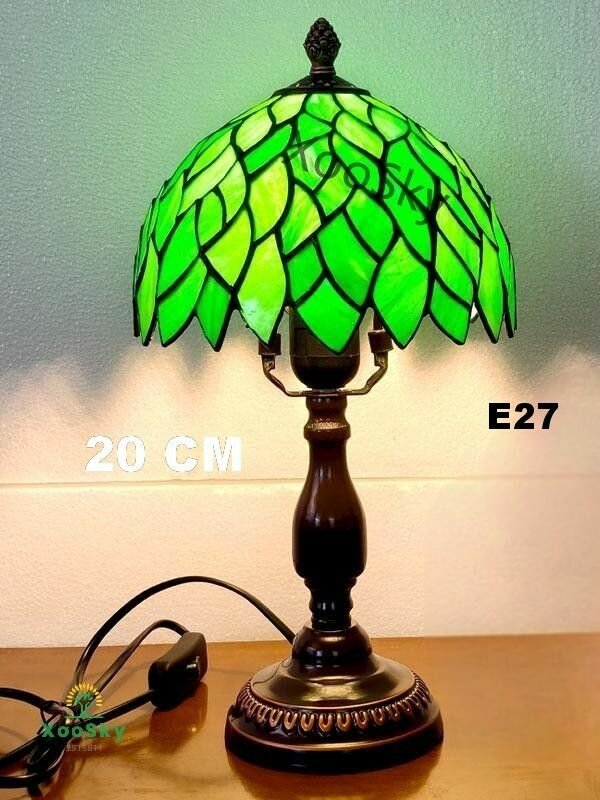 Настольная лампа 20 см, XooSky X03S Декоративная лампа Тиффани, светильник для спальни, гостиной, кабинета