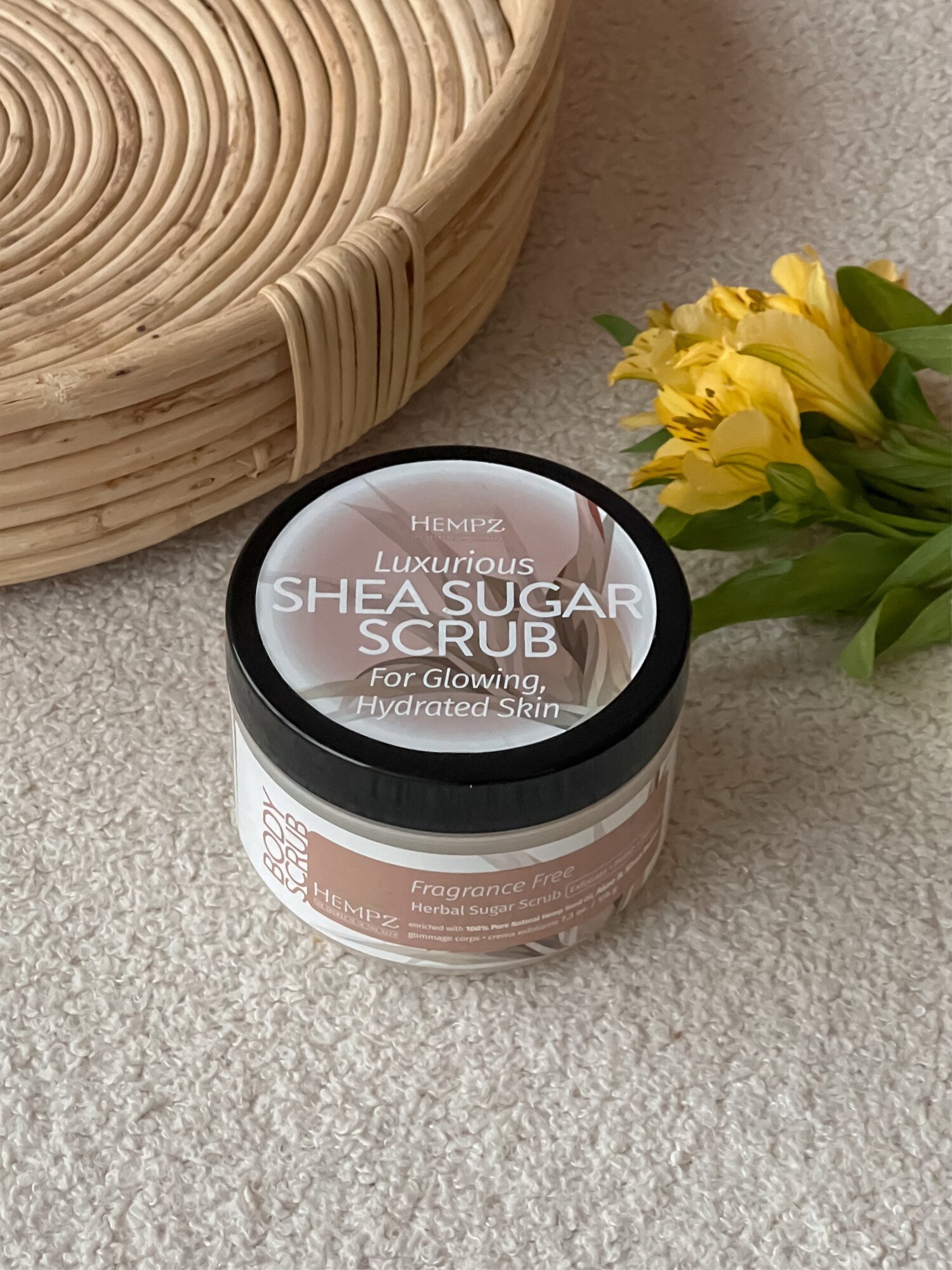 Сахарный скраб Hempz Herbal, без отдушки, без парабенов, для всех типов кожи, 176г