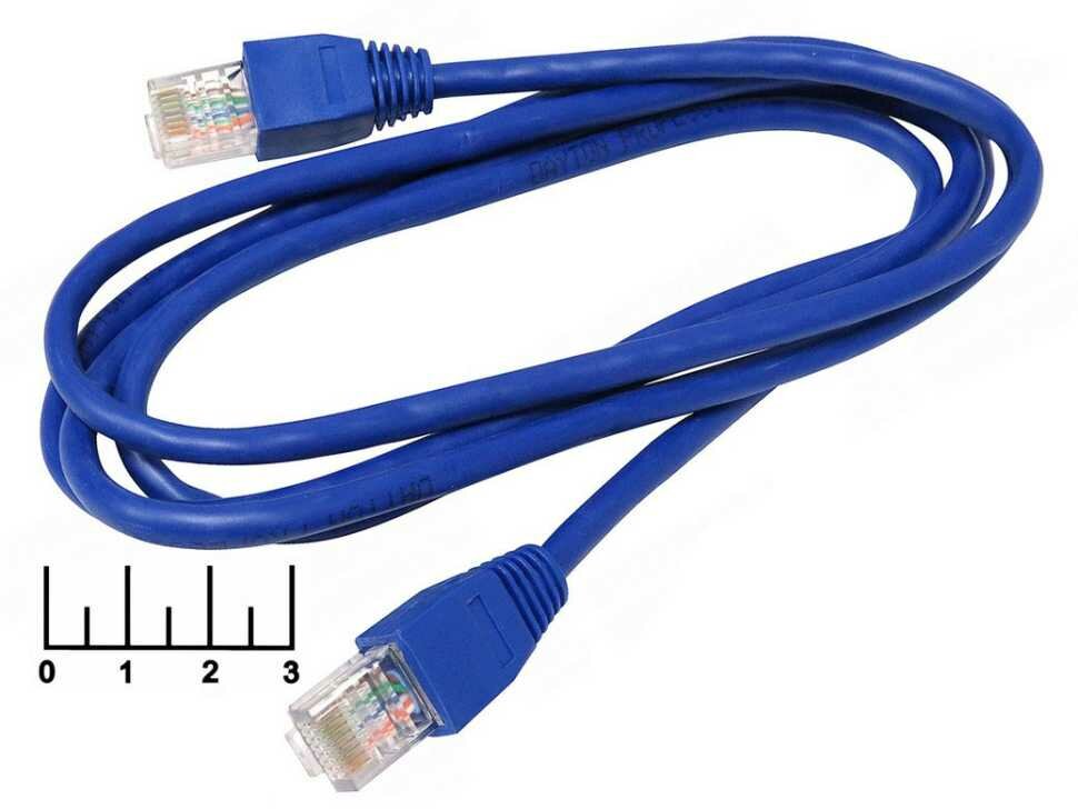 Шнур 8P8C-8P8C (RJ-45) 1.5м Dayton (4-0053) (патч-корд) (UTP) синий