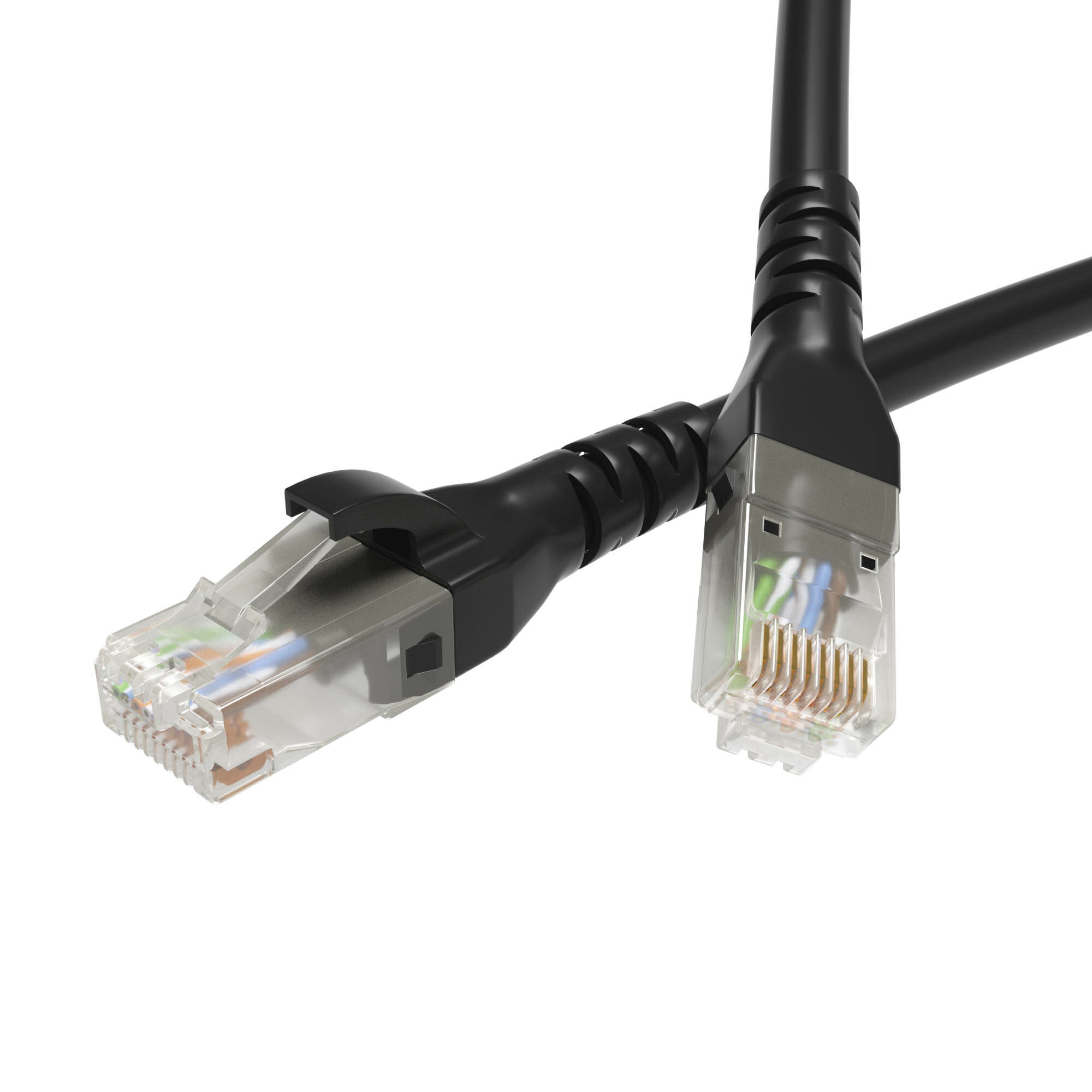 DKC Патч-корд неэкранированный cat5e u/utp 4x2, lszh, черный, 1.0м RN5EUU4510BK