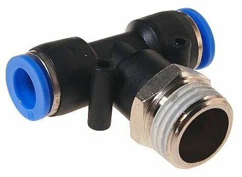 Фитинг T-образный 8 мм с наружной резьбой 1/4" (RF-SPB08-02) ROCKFORCE