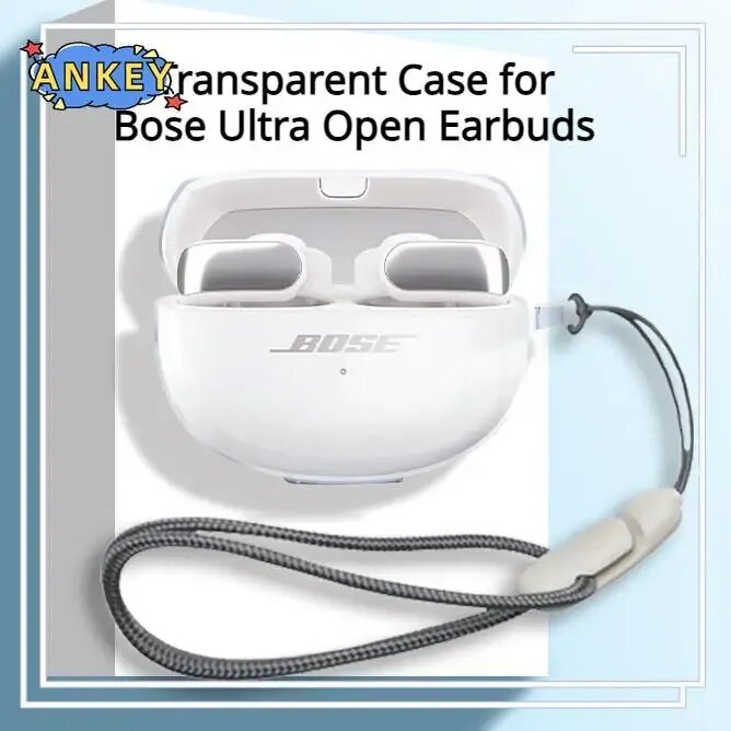 Чехол для наушников Bose Ultra Open, защитный прозрачный чехол, прозрачный ремешок, мягкий силиконовый чехол для беспроводных наушников с защитой от падения