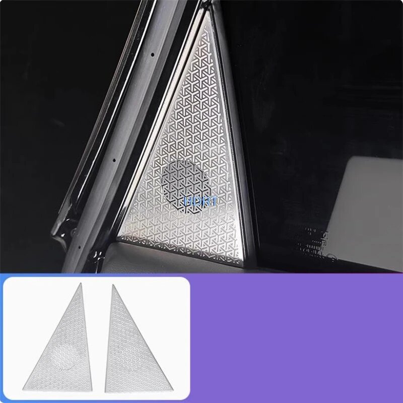 Для Chery Jetour L7/X70 Plus/Fidelity/Soueast S07 2024 + автомобильный стиль, вентиляционное отверстие, аудиодинамик заднего окна, передняя крышка звукового сигнала на стойке Silver