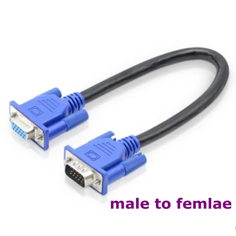 VGA кабель Male to Female, 30 см, CableCC