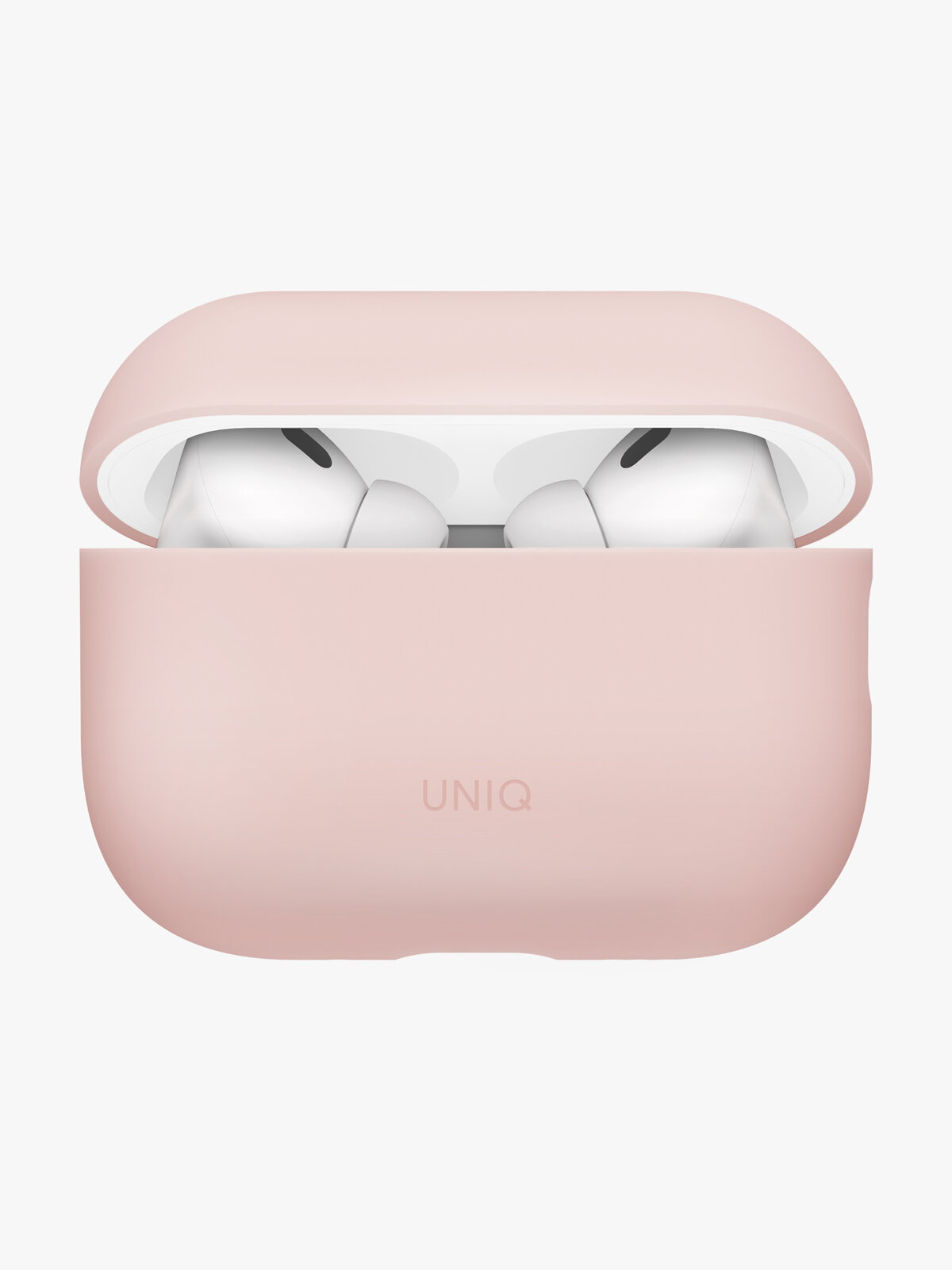 Чехол Uniq для Airpods Pro 3, LINO силиконовый Liquid silicone с покрытием soft touch, со шнурком, розовый