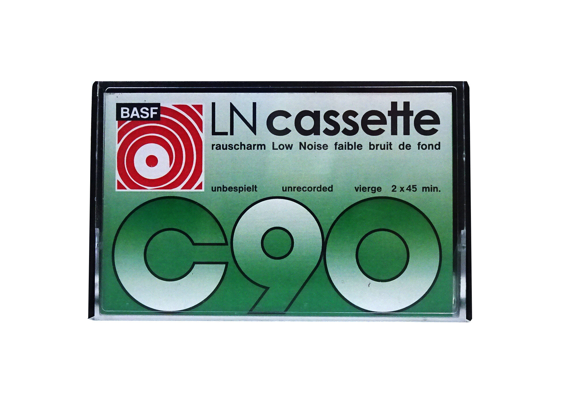 Аудиокассета BASF LN C90 зелёная