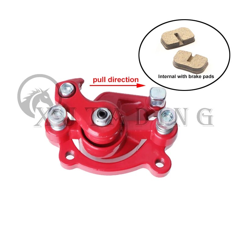 Новый Передний Задний дисковый тормозной суппорт с колодками подходит для 43cc 47cc 49cc Mini Moto Kids ATV Quad Minimoto Pocket Bike Gas Scooter Красный, B
