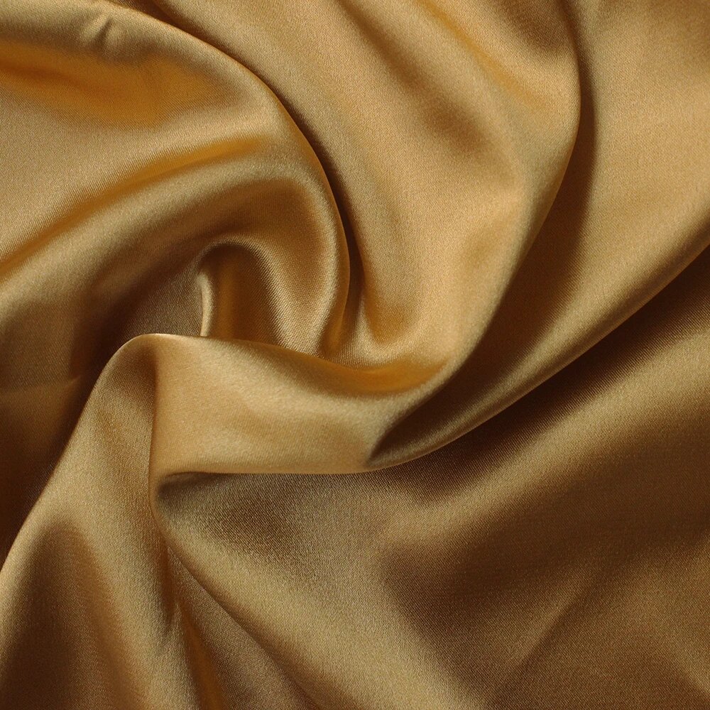 Вискозная атласная ткань для пошива 25cm by 150 cm, Gold