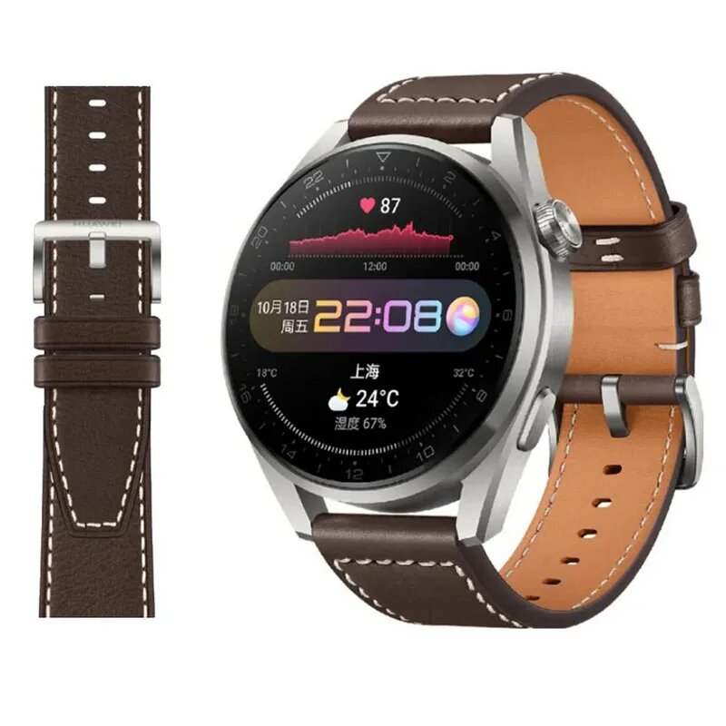 Ремешок Huawei Watch GT 22 мм Dark Brown для GT3pro 46mm