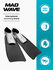 Ласты MAD WAVE Pool colour long, с закрытой пяткой, длинные, цвет черный, размер...