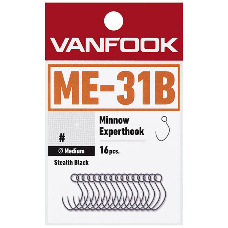 Крючки Vanfook ME-31B Stealth Black #6 (16 шт.)