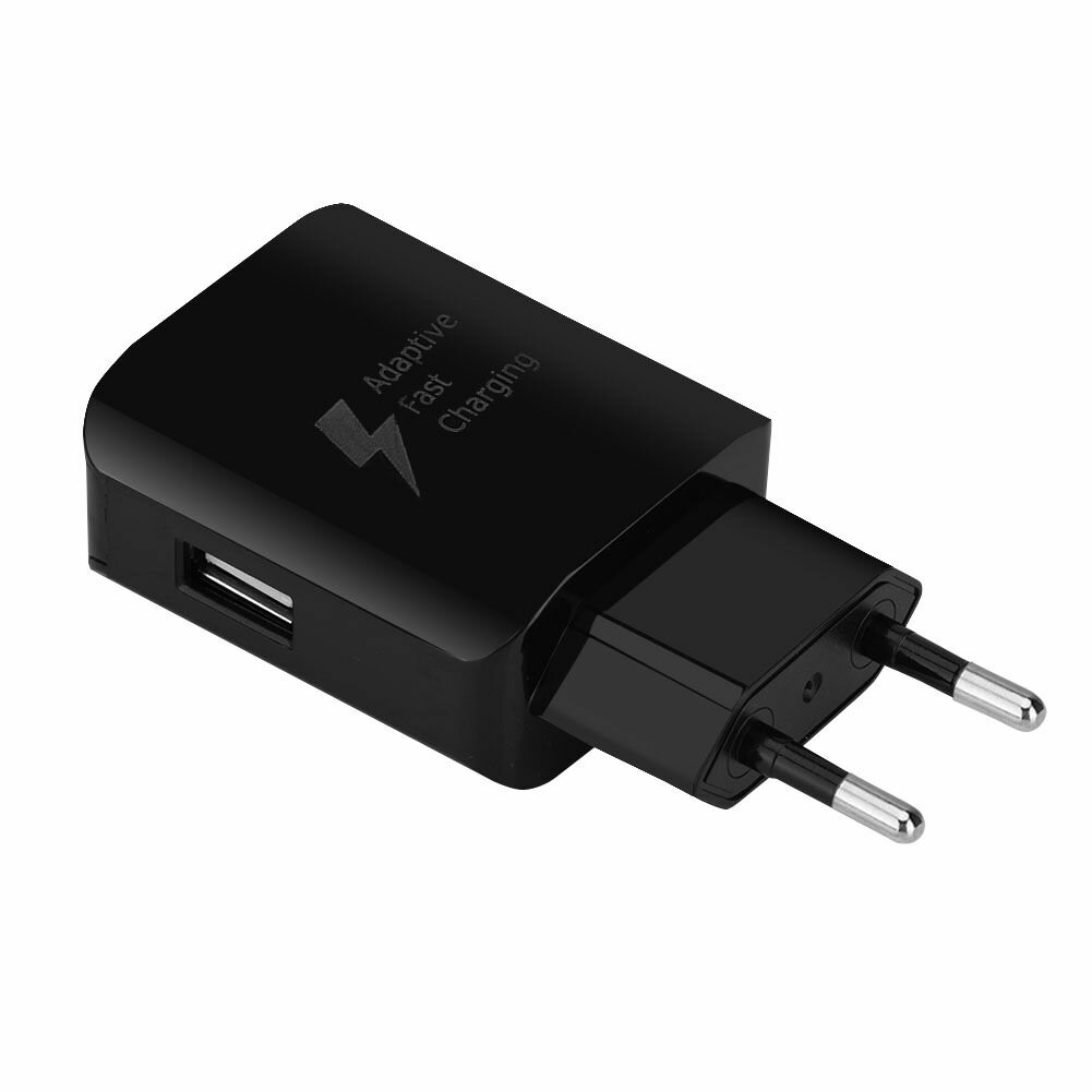 Универсальное зарядное устройство USB QC2.0 мощностью 15 Вт, настенная розетка, совместимо с телефонами и планшетами, портативное зарядное устройство USB черного цвета